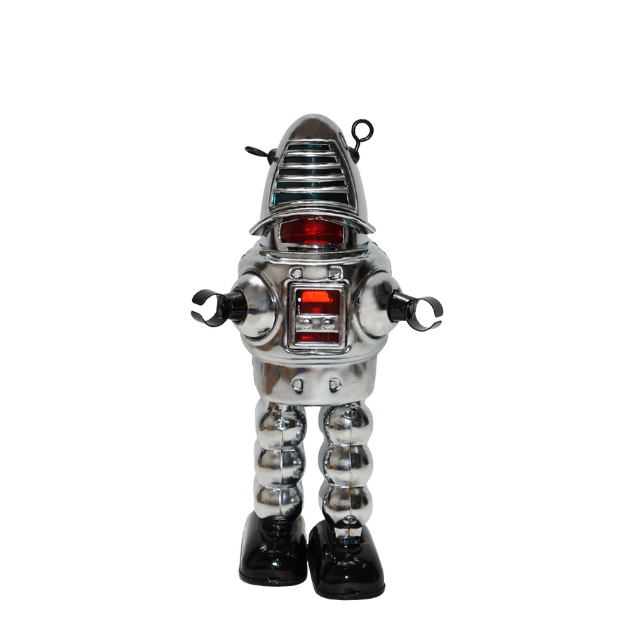 Blechfabrick Silver Wind-Up Robot Roby - Classic Wind-Up Robot Toy – La ...