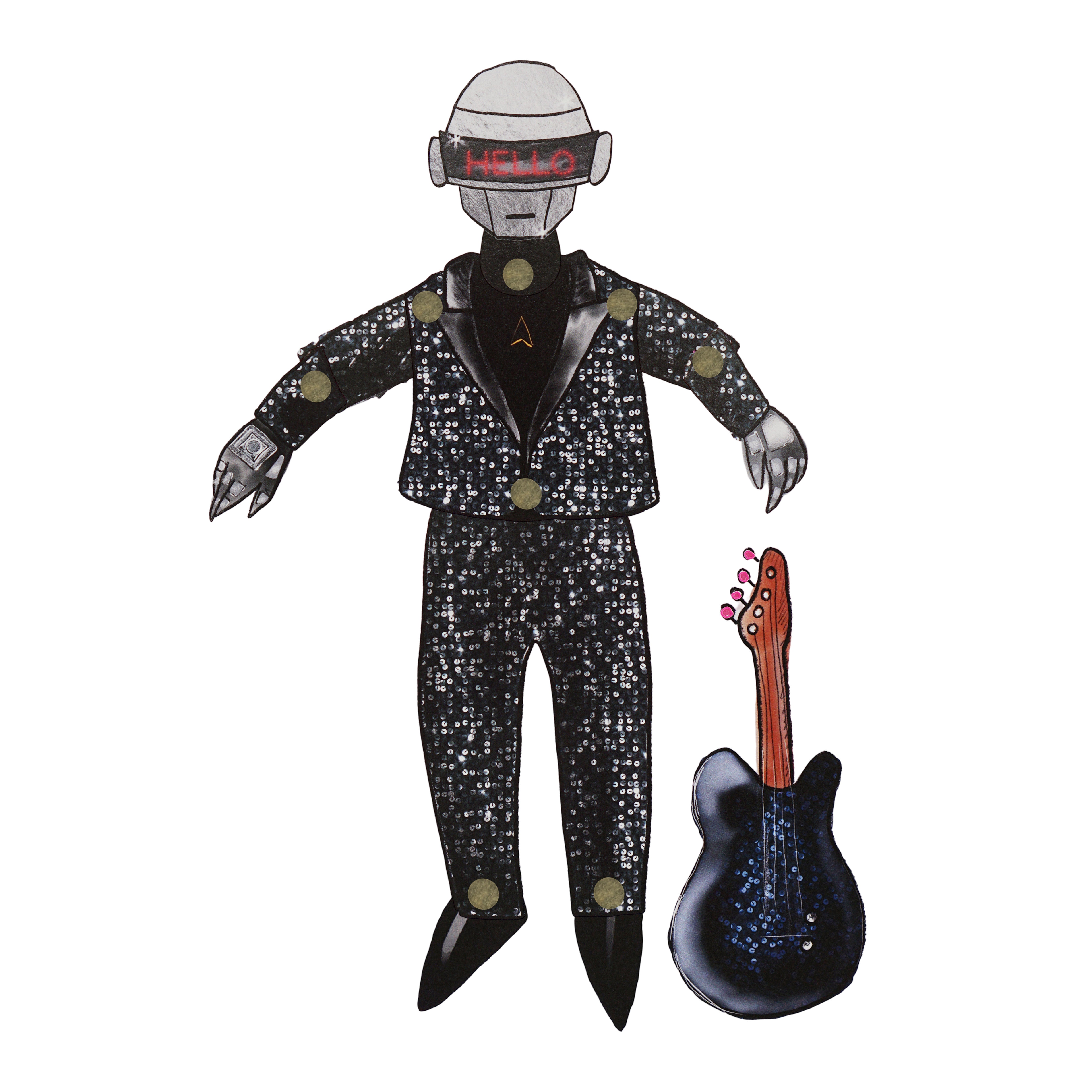 Tambour Battant Daft Punk Paper Puppet - Daft Punk Paper Doll – La ...